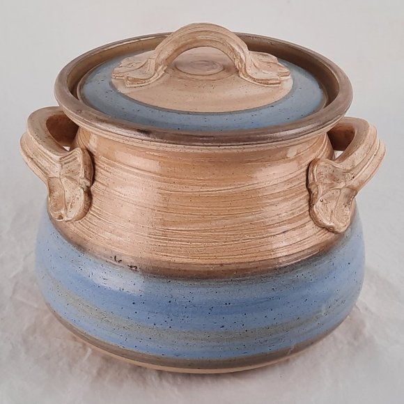Dining | Vintage Signed Lidded Pottery Container With Handles | Poshmark